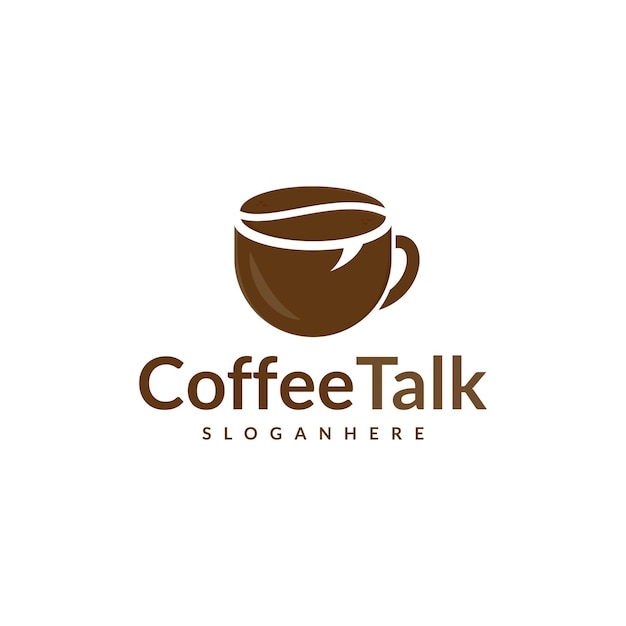 Artfully Crafted Coffee Cup Logo for Engaging Conversations | Jiffy Designs