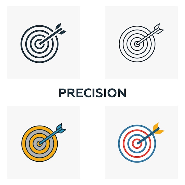 Precision Archery Target Icons in Vibrant Colors | Jiffy Designs