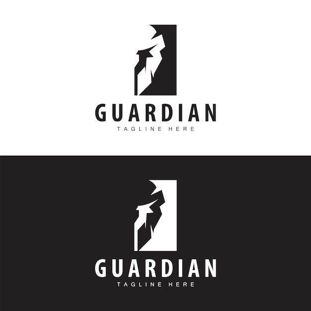 Powerful Silhouette Emblem with Guardian Lettering | Jiffy Designs