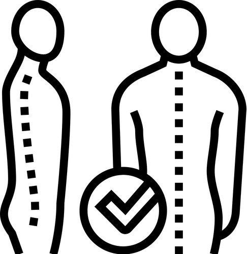 Correct Posture Line Icon Vector. Correct Posture Sign. Isolated ...