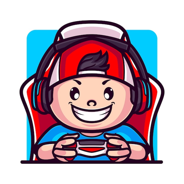 Cheerful Gamer Boy Enjoying Video Game Adventure | Jiffy Designs
