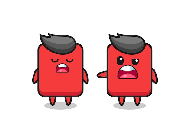 Expressive Red Rectangle Characters in Cartoon Style | Jiffy Designs