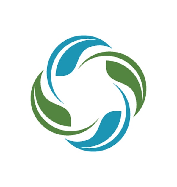 Vibrant Circular Nature-Inspired Emblem with Flowing Waves | Jiffy Designs