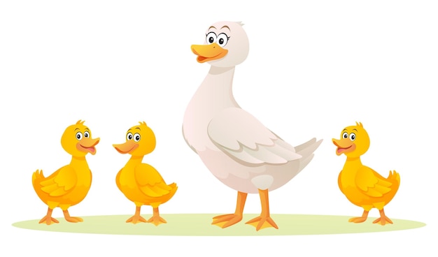 Adorable Duckling Family Frolicking on the Meadow | Jiffy Designs
