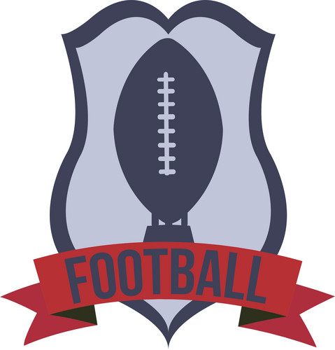 Isolated Heraldry Shield With A Football Ball And A Ribbon | Jiffy Designs