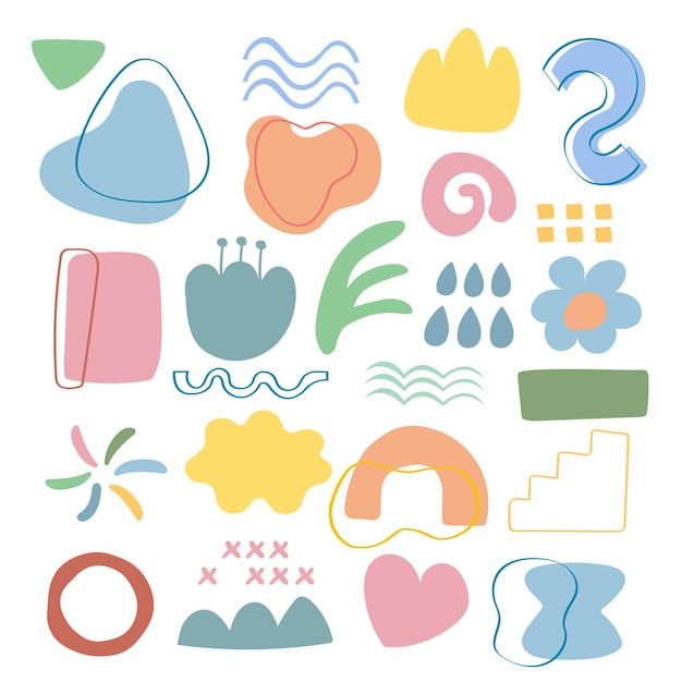 Playful Abstract Shapes and Symbols in Pastel Tones | Jiffy Designs