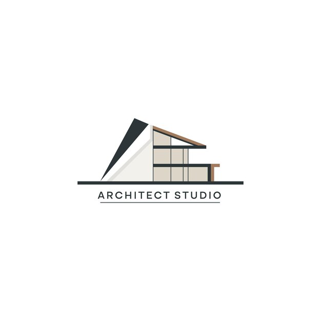 Minimalist Geometric Architecture Studio Logo Design | Jiffy Designs