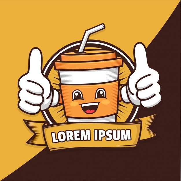 Cheerful Beverage Mascot Showcases Delightful Drink Experience | Jiffy ...