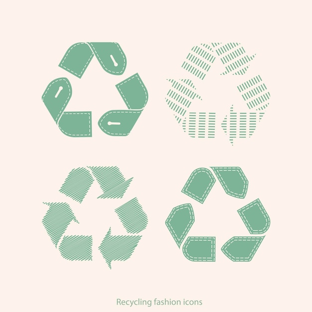 Recycling Symbols in Retro Pastel Tones | Jiffy Designs