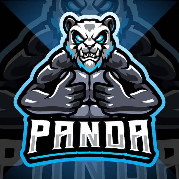 Fierce Panda Mascot Logo with Powerful Stance | Jiffy Designs