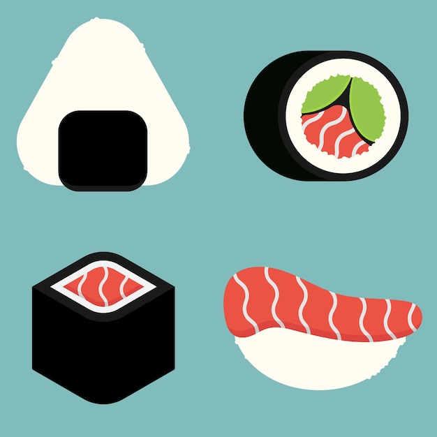 Vibrant Sushi Shapes: A Minimalist Culinary Delight | Jiffy Designs