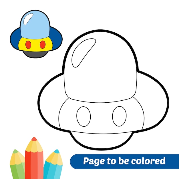 Adorable Alien Spacecraft Ready for Coloring Fun | Jiffy Designs