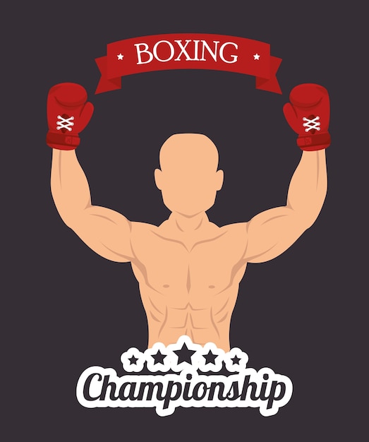 Powerful Boxing Champion Raises Fists in Victory | Jiffy Designs