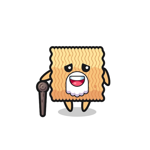 Adorable Ramen Noodle Character with Joyful Expression | Jiffy Designs