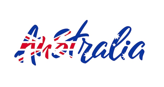 Vibrant Australian Flag-Inspired Calligraphic Typography | Jiffy Designs
