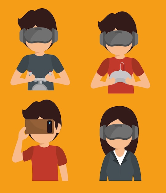 Diverse Collection of Virtual Reality Avatars in Vibrant Colors | Jiffy ...