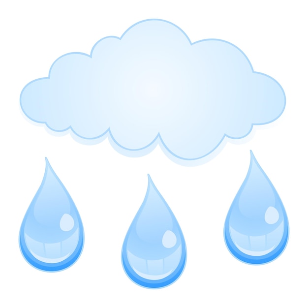 Whimsical Raindrop Cloud Design for Versatile Use | Jiffy Designs
