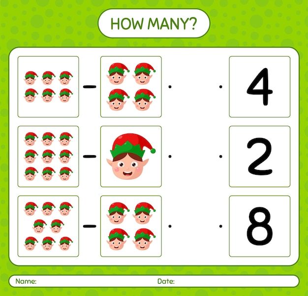 Counting Elf Faces: A Fun Holiday Math Activity | Jiffy Designs