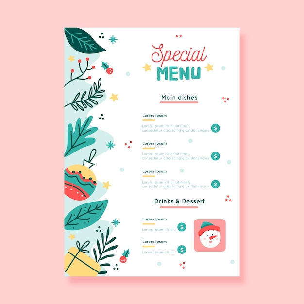 Vibrant Floral Special Menu with Tempting Dishes | Jiffy Designs