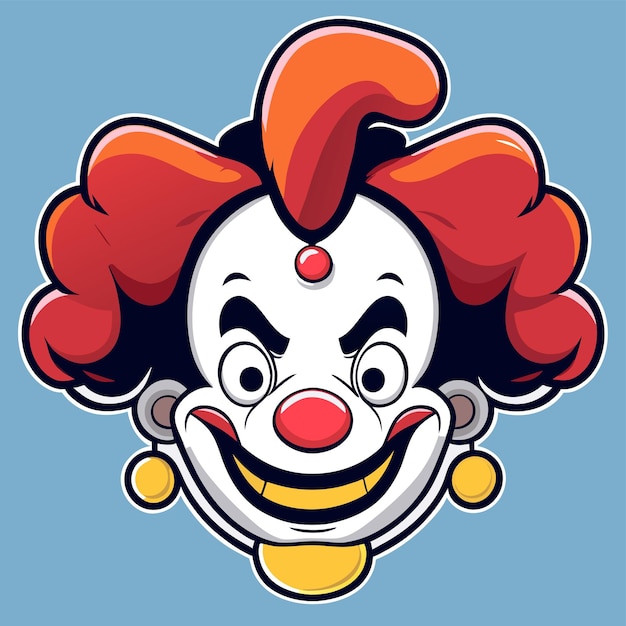 Vibrant Clown Face with Playful Expression | Jiffy Designs