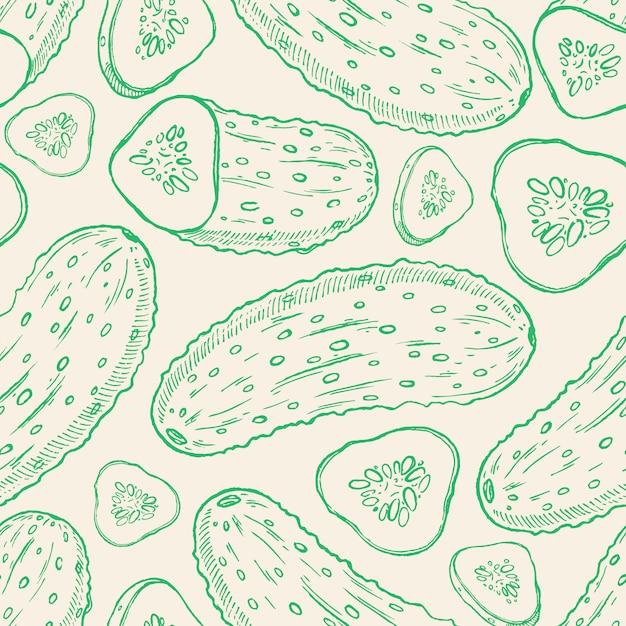 Vibrant Cucumber Mosaic: A Refreshing Pattern for Versatile Design ...