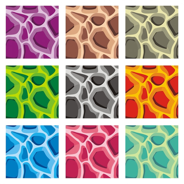 Vibrant Abstract Organic Shapes Collection in Diverse Color Palettes ...