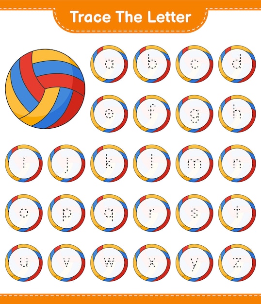 Colorful Volleyball Themed Tracing Alphabet Activity | Jiffy Designs