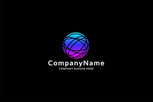 Vibrant Spherical Logo with Intersecting Colored Lines | Jiffy Designs