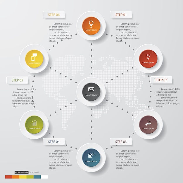 Interconnected Infographic with Vibrant Circular Elements | Jiffy Designs