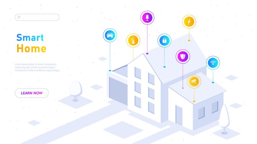 Smart Home White. Modern Technologies For Remote Control Systems. Comfort And Coziness In ...