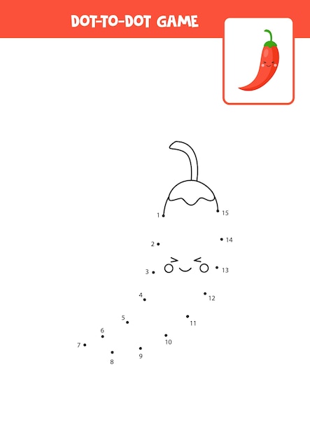 Spicy Chili Pepper Dot-to-Dot Game for Kids | Jiffy Designs