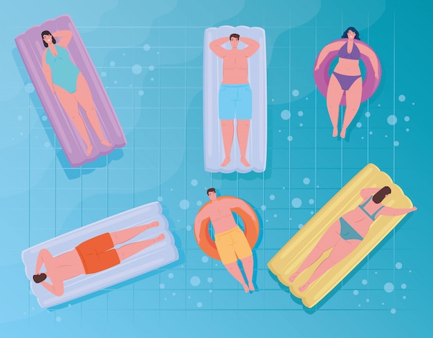 Vibrant Beach-Themed Character Collection for Summer Designs | Jiffy ...