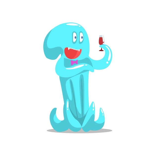 Cheerful Aqua Cartoon Octopus with a Waving Tentacle | Jiffy Designs