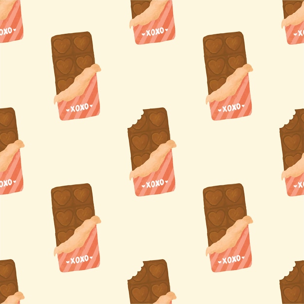 Vibrant Chocolate Bar Pattern with Playful Textures | Jiffy Designs