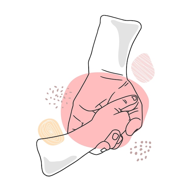Elegant Handshake Illustration with Pastel Accents | Jiffy Designs