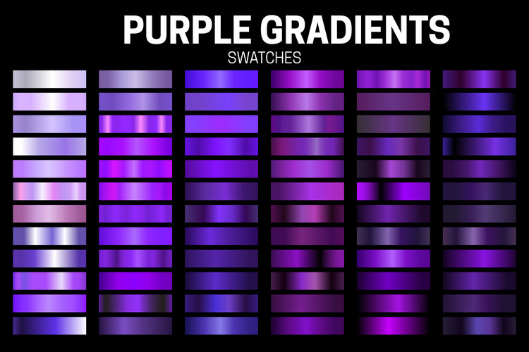Purple Color Gradient Collection Of Swatches | Jiffy Designs
