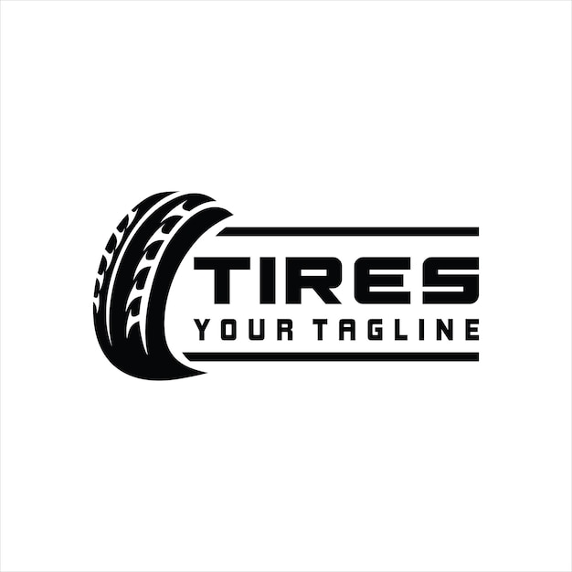 Bold Tire Silhouette with Customizable Tagline Design | Jiffy Designs