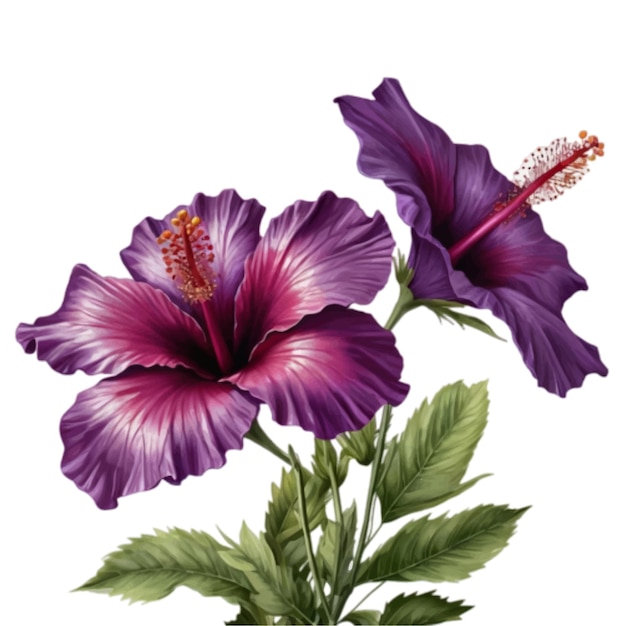 Vibrant Purple Hibiscus Flowers in Bloom | Jiffy Designs