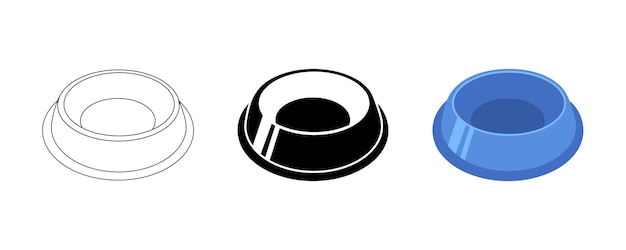 Stylized Bowls in Minimalist Black and Blue Design | Jiffy Designs