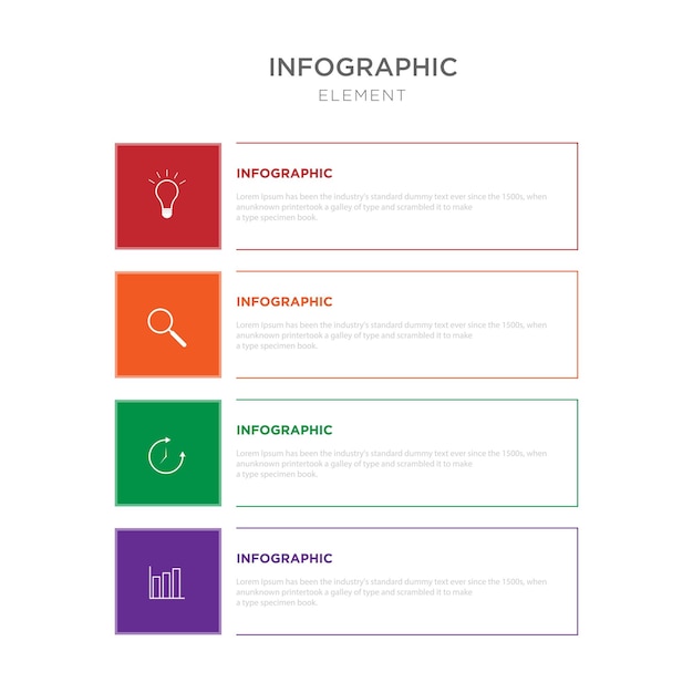 Vibrant Infographic Icons with Minimalist Layout and Text Placeholders ...