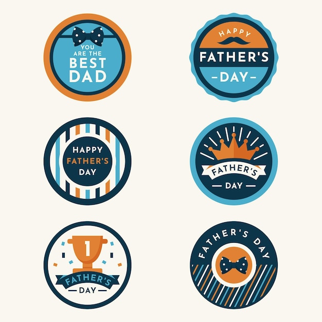 Vibrant Father's Day Badge Collection with Playful Designs | Jiffy Designs