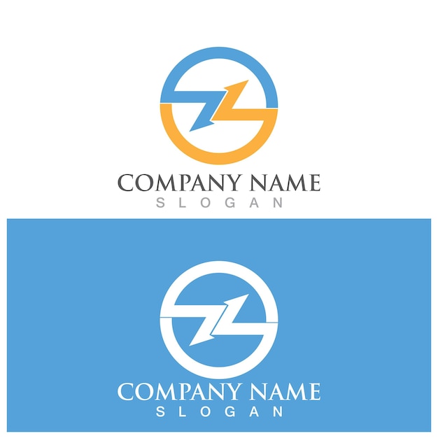 Vibrant Lightning Bolt Logo Design with Company Name | Jiffy Designs