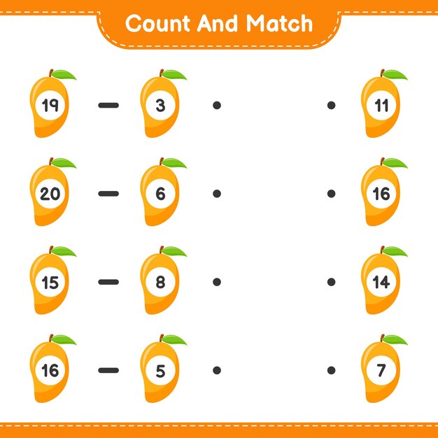Vibrant Mango Matching Game for Kids | Jiffy Designs