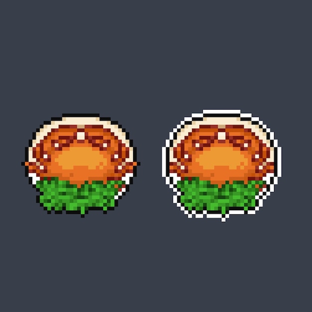 Vibrant Pixel Art Burgers in Retro Gaming Style | Jiffy Designs