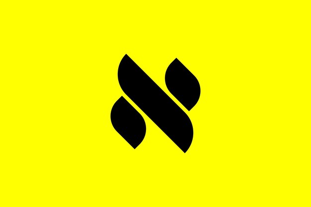 Bold and Striking Abstract Black Symbol on Vibrant Yellow | Jiffy Designs