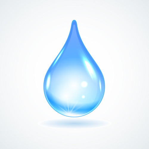 A Single Blue Shiny Drop Of Water | Jiffy Designs