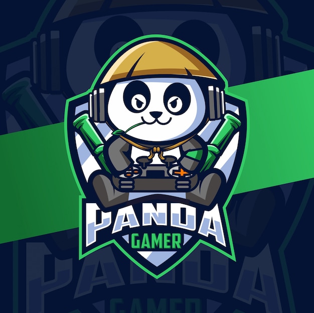 Adorable Panda Gamer Mascot Logo with Vibrant Colors | Jiffy Designs
