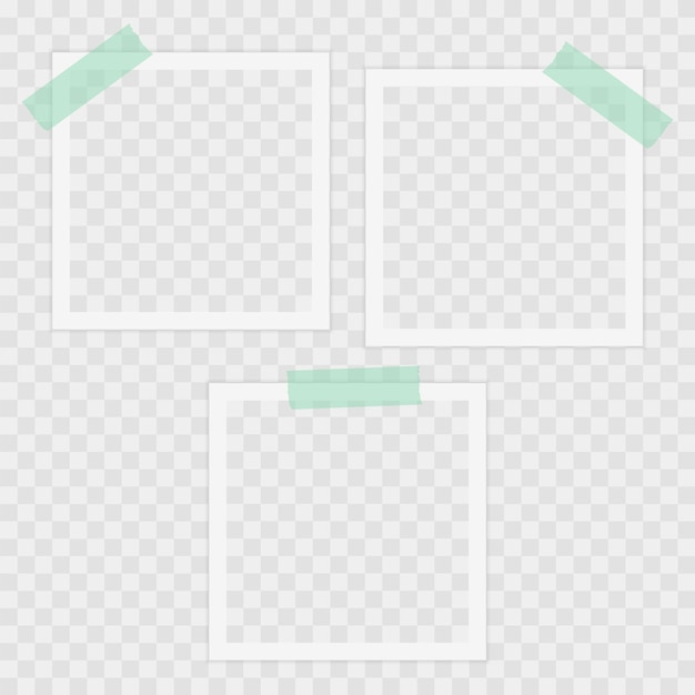 Minimalist Transparent Photo Frames with Pastel Tape Accents | Jiffy ...