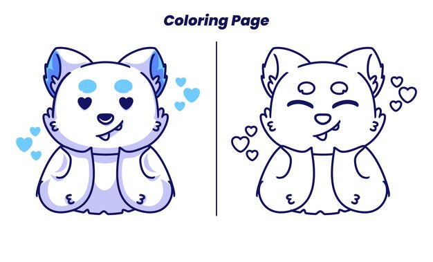 Adorable Kitty Emotions: A Cheerful and Moody Coloring Page | Jiffy Designs