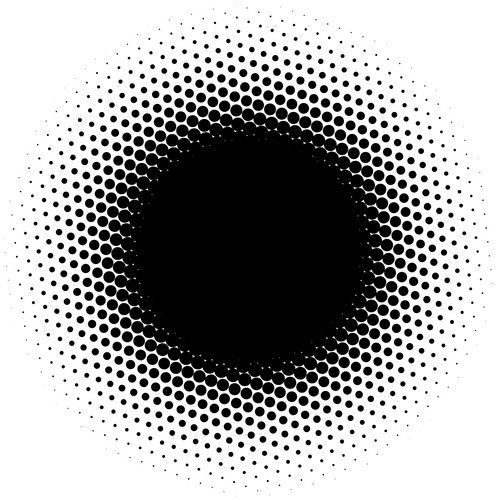 Halftone Element. Abstract Geometric Graphic With Half-Tone Pattern ...